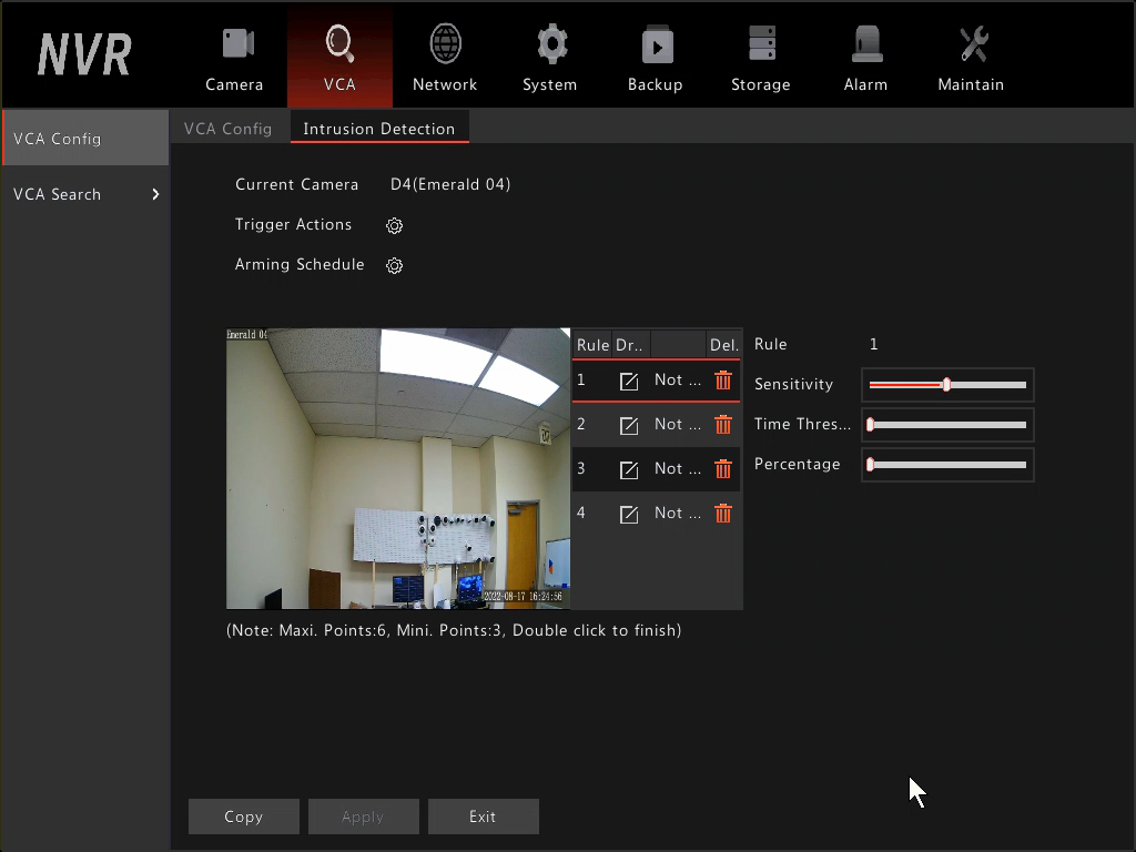 Emerald Recorder Intrusion Detection Configuration Local Gui