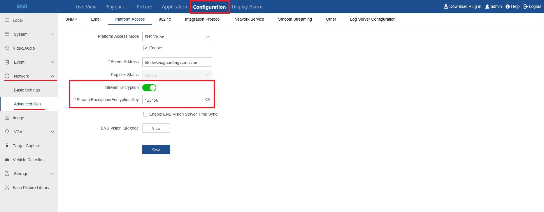 Ens Recorder Invalid Encryption Key Error Message Web Gui