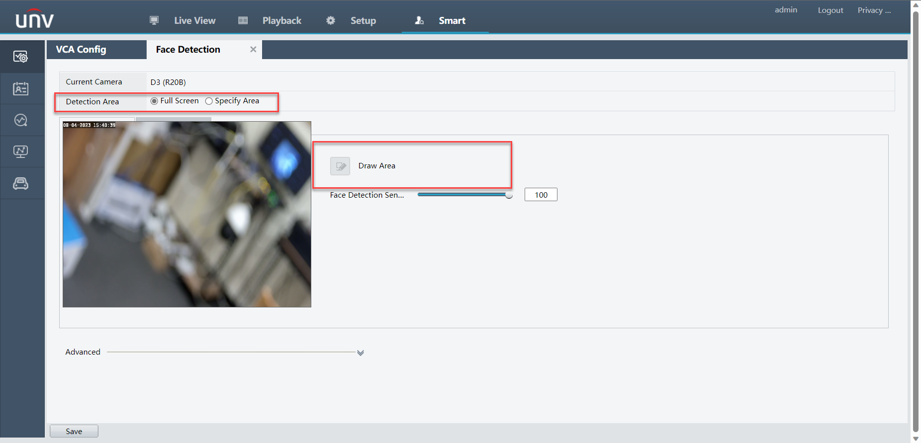UNV Recorder || Face Detection || Web GUI