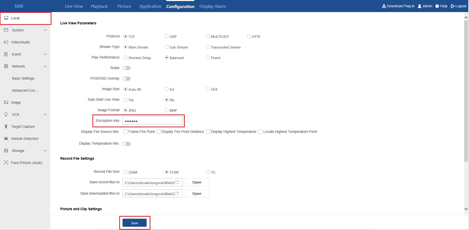 Ens Recorder Invalid Encryption Key Error Message Web Gui