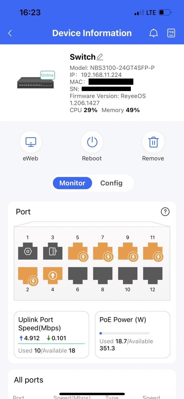 Reyee Mobile App || Configuring Port Topology || Ruijie Reyee