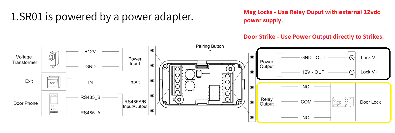 Akuvox General || How to install Akuvox SR01 to control Electronic Locks || Install
