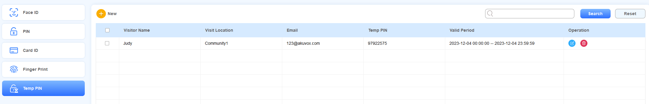 Akuvox Local Sdmc How To Create Temporary Pin Code