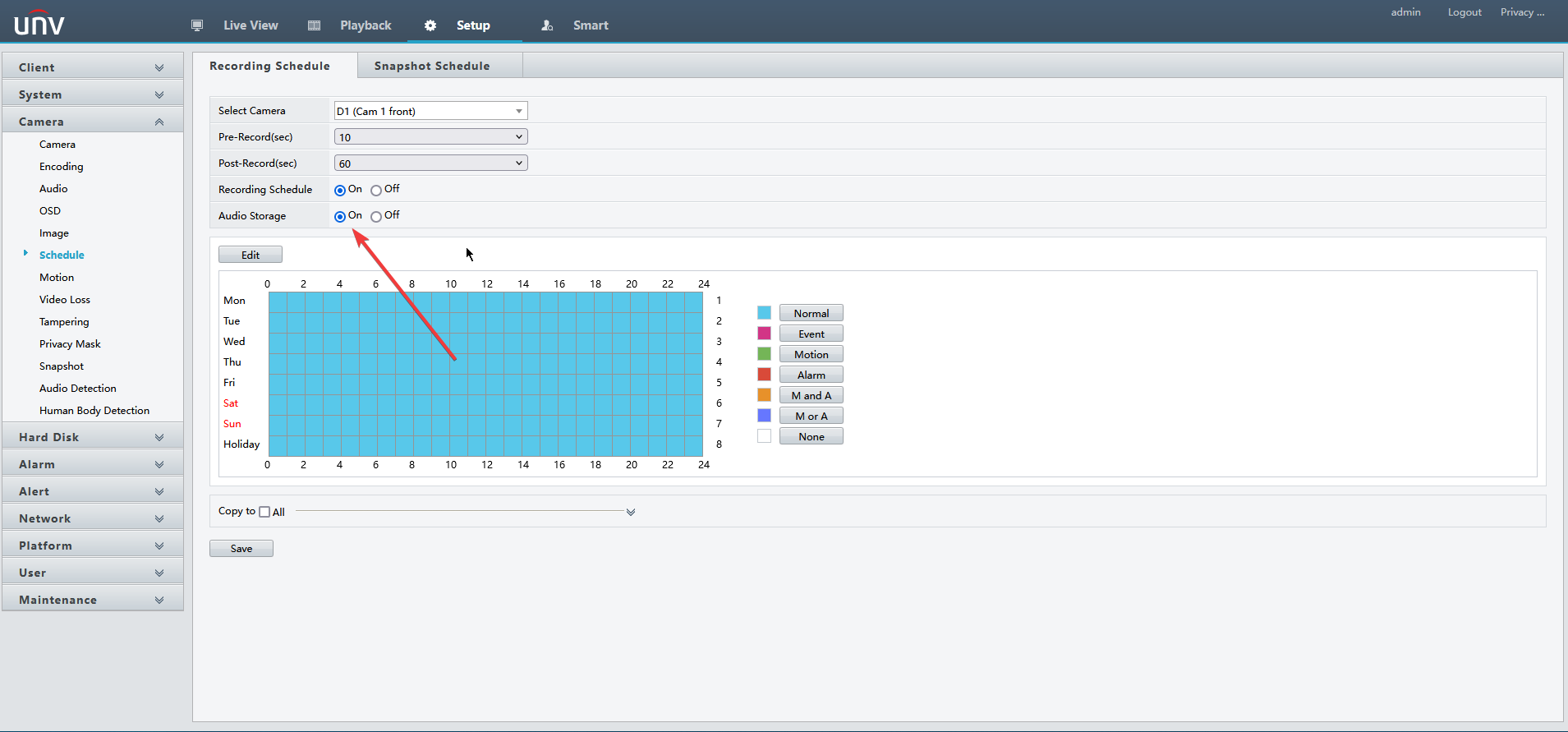 UNV Recorder || Record audio on a Uniview NVR (Web GUI)