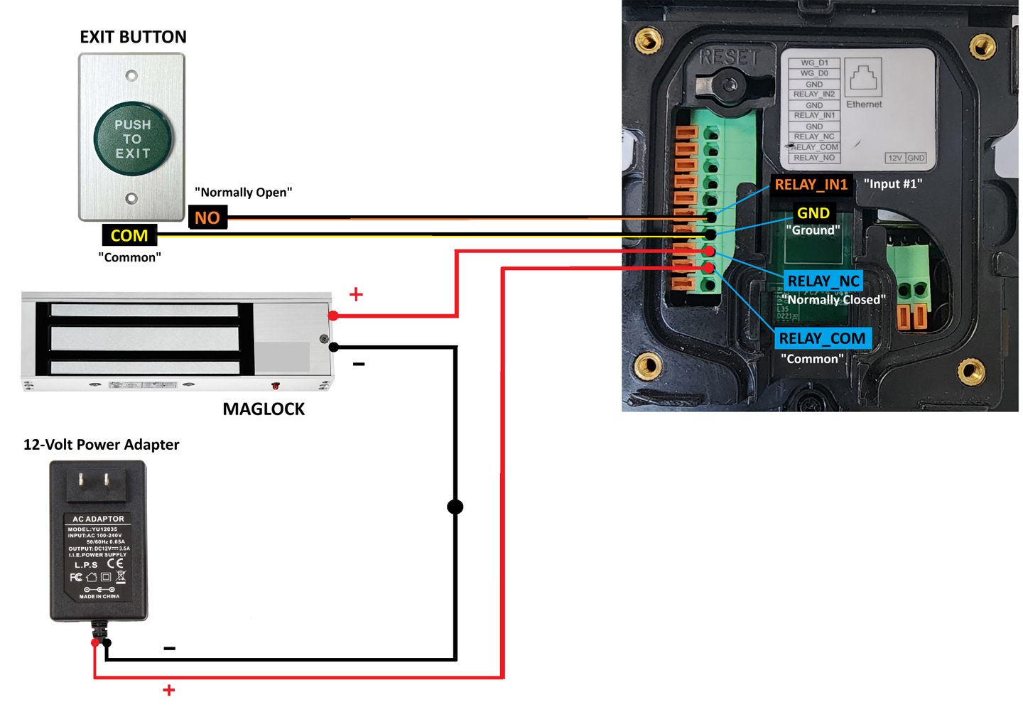 Akuvox General || Maglock & Exit Button Wiring for A02S